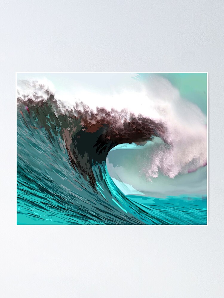 "Big Ocean Wave" Poster for Sale by Carlo Varo | Redbubble