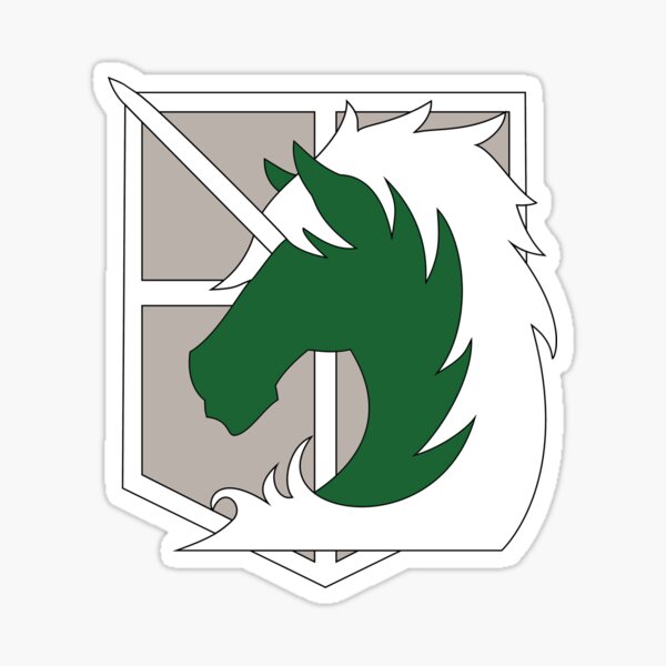 "MILITARY POLICE SYMBOL ATTACK LOGO ON TITANS" Sticker for Sale by ...