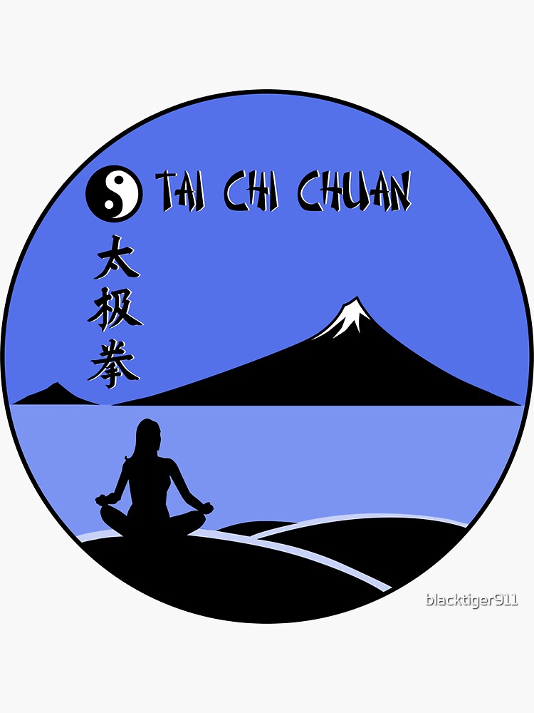 "Tai chi chuan" Sticker by blacktiger911 | Redbubble