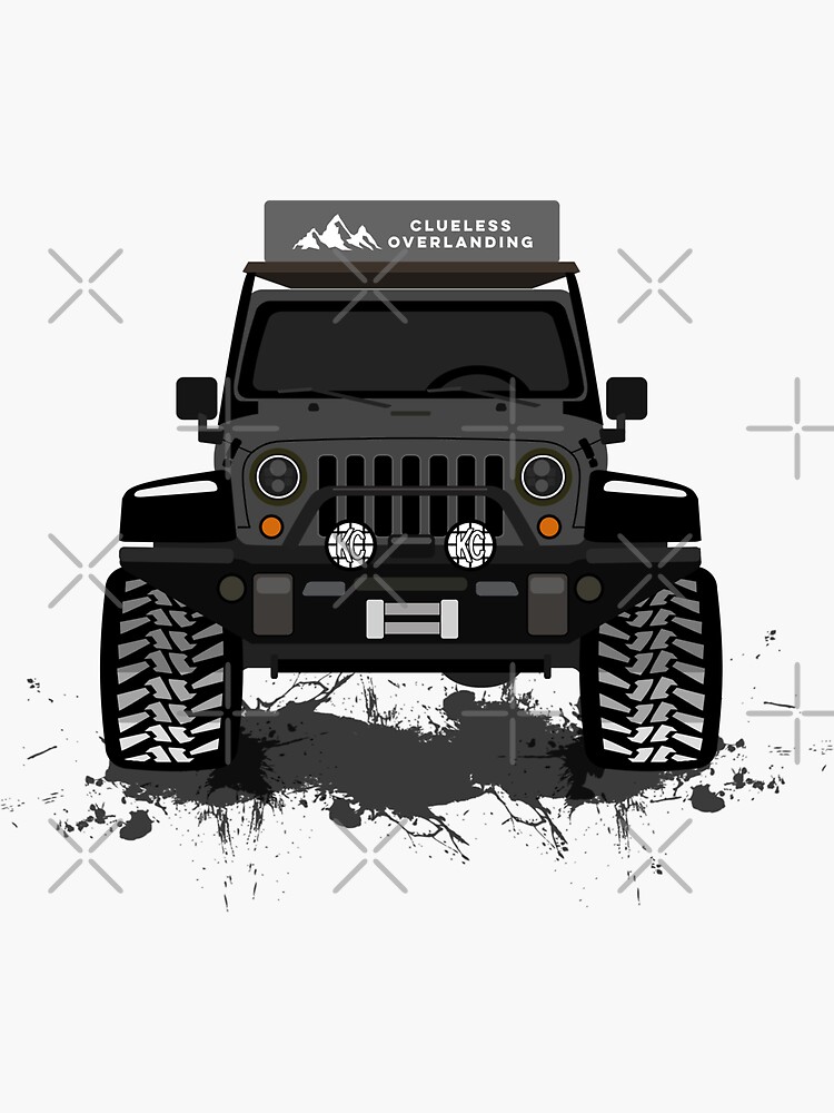 " [JEEP] Clueless overlanding 'GREY'" Sticker for Sale by sojeepgirl ...