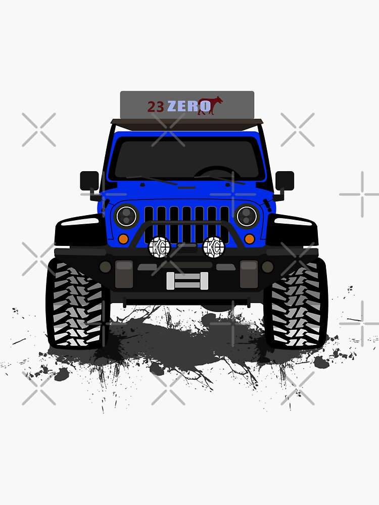 " [JEEP] Clueless overlanding 'BLUE'" Sticker for Sale by sojeepgirl ...