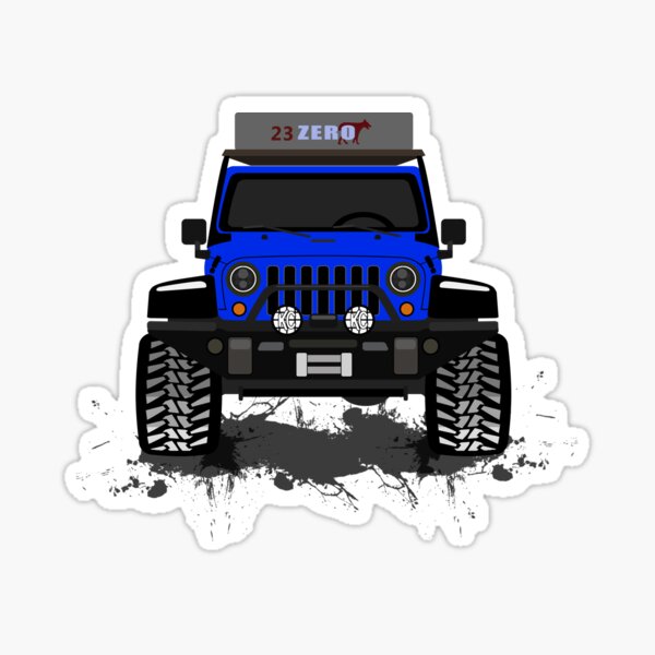 " [JEEP] Clueless overlanding 'BLUE'" Sticker for Sale by sojeepgirl ...