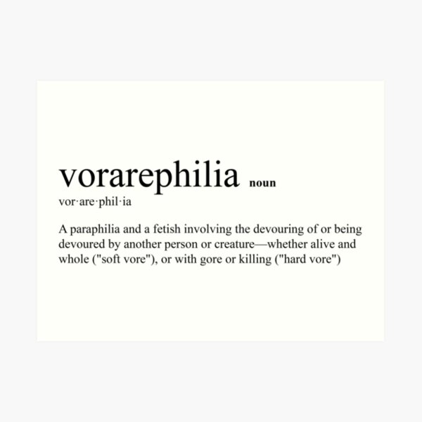 "Vorarephilia – Fetish & Paraphilia Definition" Art Print by ...