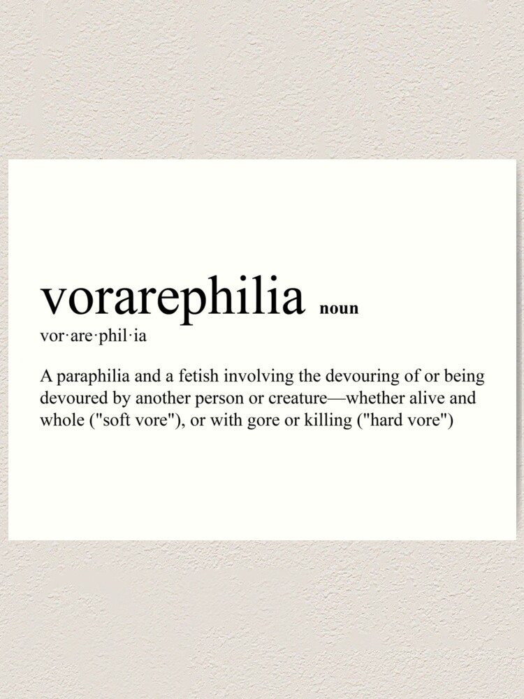 "Vorarephilia – Fetish & Paraphilia Definition" Art Print by ...