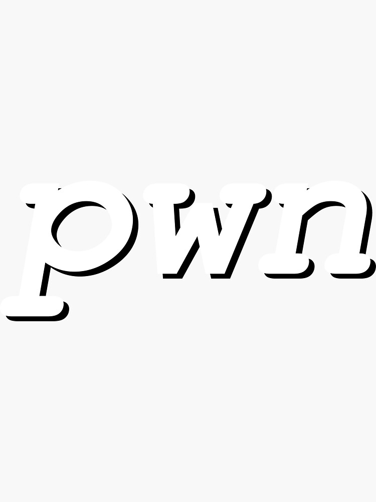 "pwn (white)" Sticker for Sale by NounDesign | Redbubble
