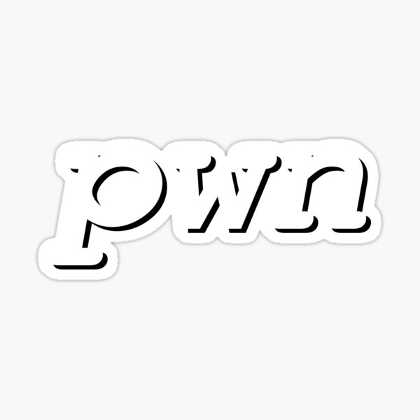 "pwn (white)" Sticker for Sale by NounDesign | Redbubble