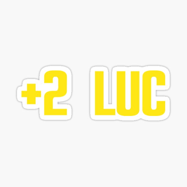 "+2 Luck" Sticker for Sale by bridge2oblivion | Redbubble
