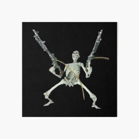 Lámina rígida for Sale con la obra «Esqueleto con pistolas camiseta ...