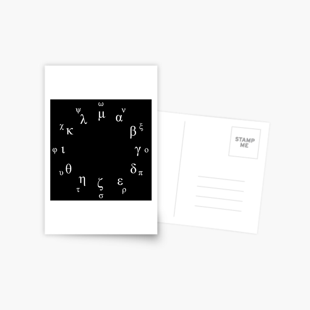 "Greek alphabet letters" Clock by mtsdesign | Redbubble