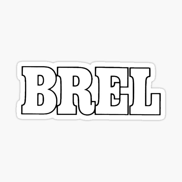 "(Jacques) BREL - logo." Sticker for Sale by shasark | Redbubble