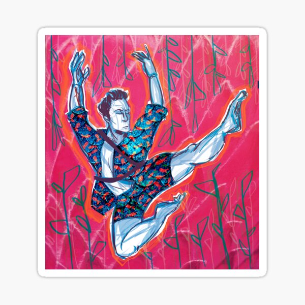 "Dancing Fish Man" Sticker by ana-the-unknown | Redbubble