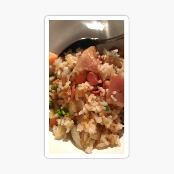 bacon fried rice )) " Sticker for Sale by fill14sketchboo | Redbubble