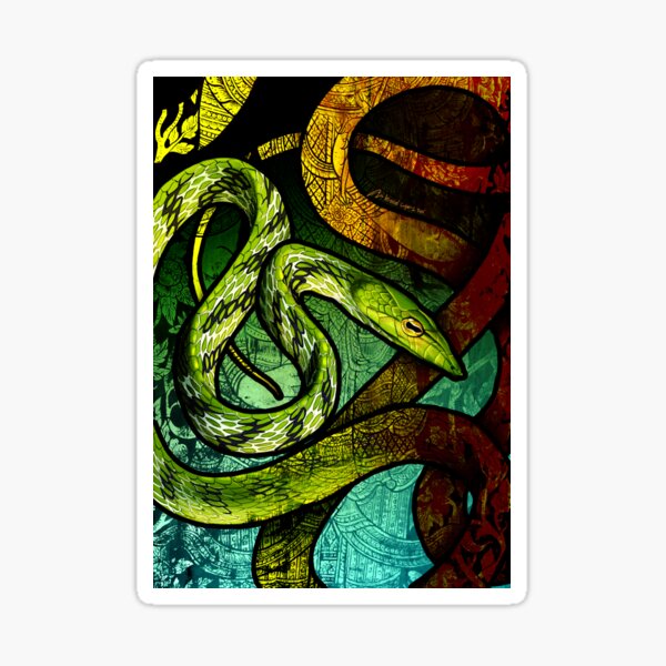"Oriental Whip Snake" Sticker for Sale by CulpeoFox | Redbubble