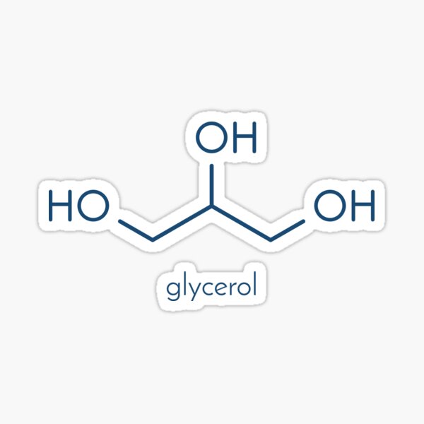 "Glycerol (glycerin) molecule. " Sticker for Sale by molekuul | Redbubble