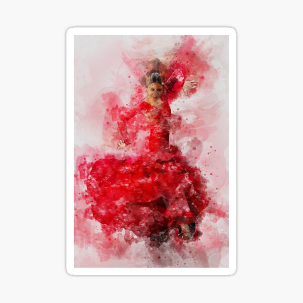 "Flamenco Dancer" Sticker for Sale by ErianAndre | Redbubble