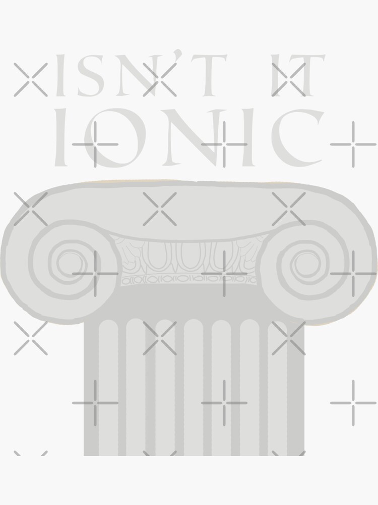 "Funny Architecture, Ionic Greek Column" Sticker for Sale by Amy Hadden ...