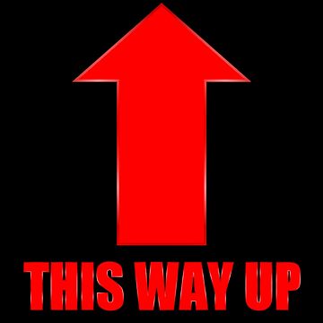 "This Way Up" Sticker for Sale by kerchow | Redbubble