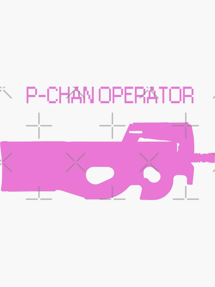 "P-chan operator" Sticker for Sale by Yellowscar | Redbubble