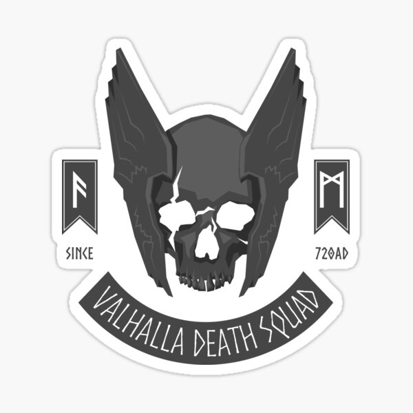 "Valhalla Death Squad" Sticker for Sale by d13design | Redbubble