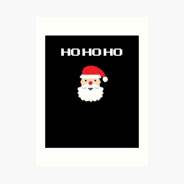 "8-Bit Santa V2" Art Print by TeeTimeGuys | Redbubble