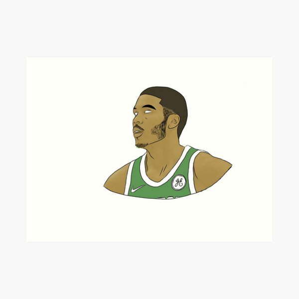 "Jayson Tatum Cartoon Drawing " Art Print by j23tz | Redbubble