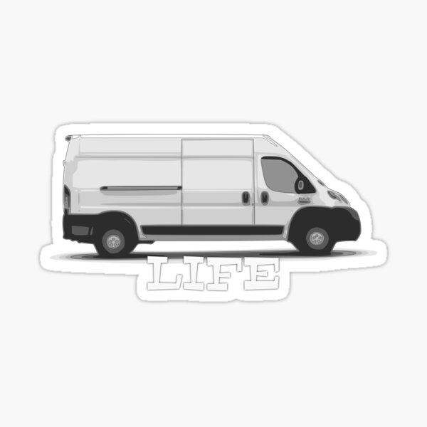 "Van Life Promaster" Sticker for Sale by mrrobotto | Redbubble