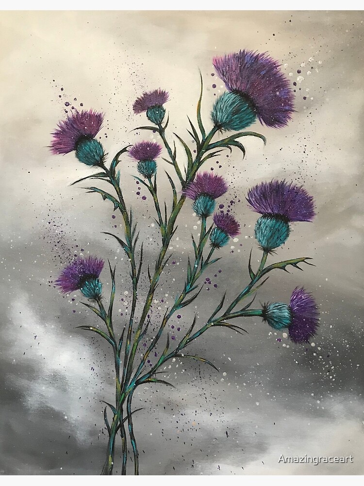"Scottish traditional purple thistle " Canvas Print for Sale by ...