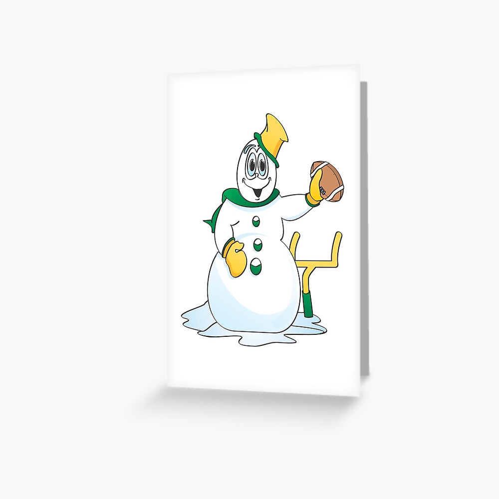 "Football Snowman Cartoon" Greeting Card for Sale by Graphxpro | Redbubble