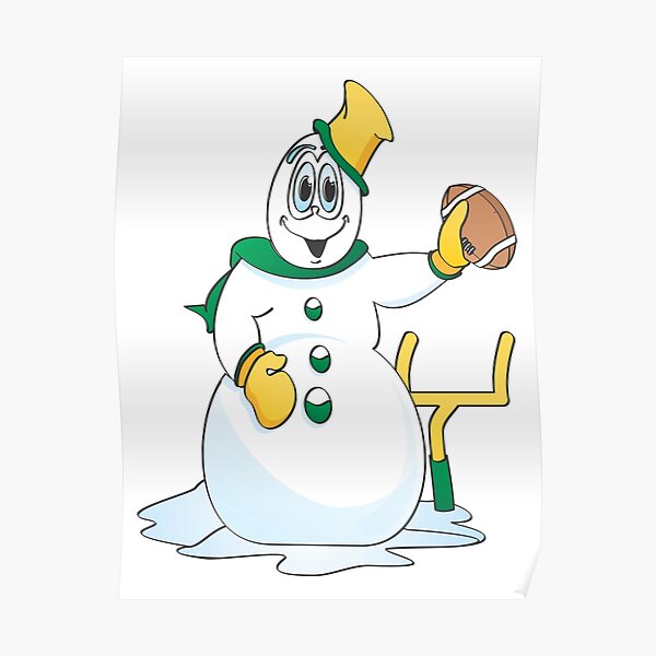 "Football Snowman Cartoon" Poster for Sale by Graphxpro | Redbubble