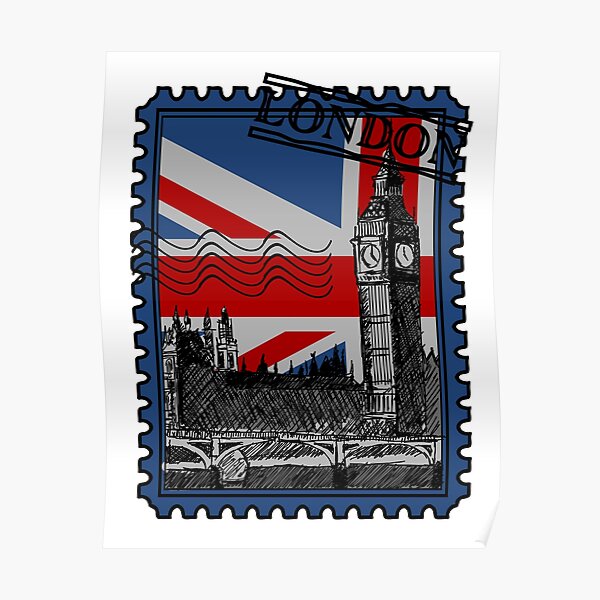 "London Stamp - Union Jack" Poster for Sale by pda1986 | Redbubble