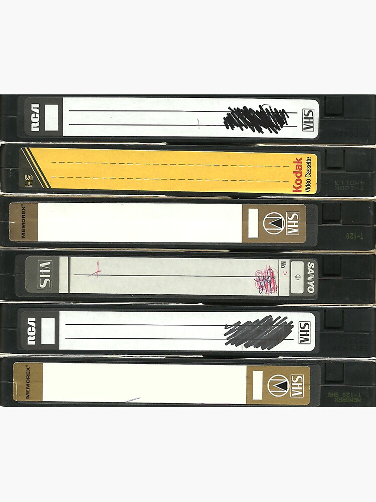 "VHS Stack" Sticker for Sale by exosilver | Redbubble