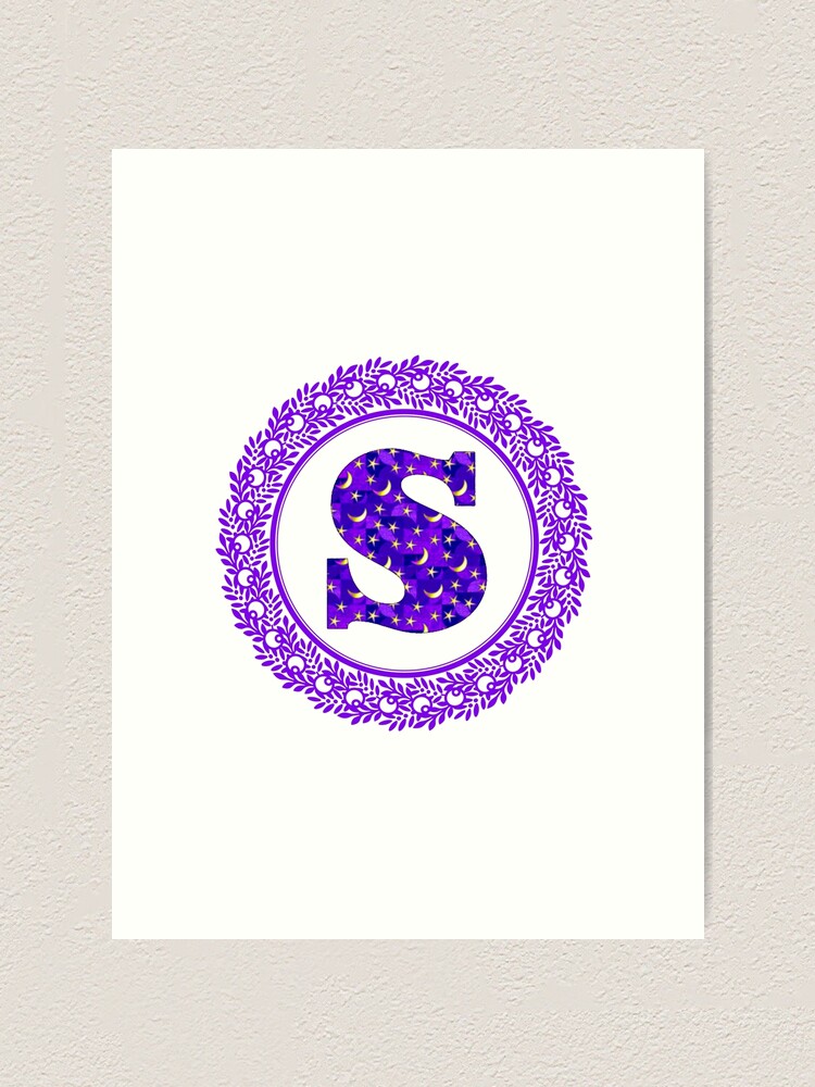 "Monogram Letter S Initial First Last Name" Art Print for Sale by ...