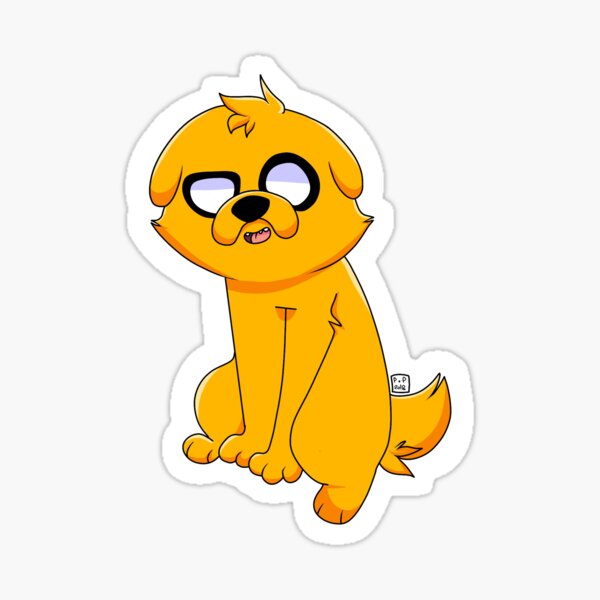 "Jake the dog" Sticker for Sale by Periwinkledpups | Redbubble