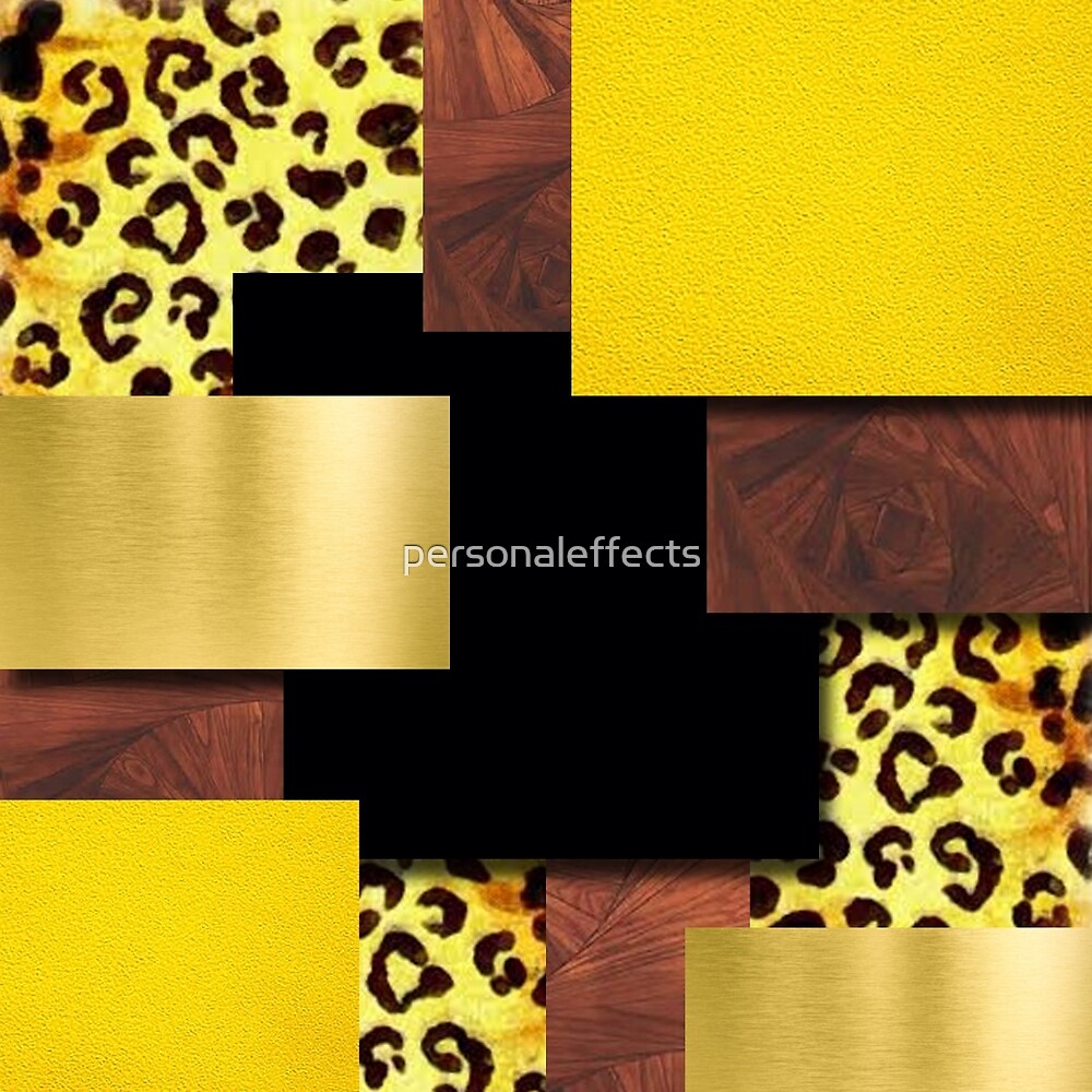 "Leopard Print & Wood Collage" by personaleffects | Redbubble