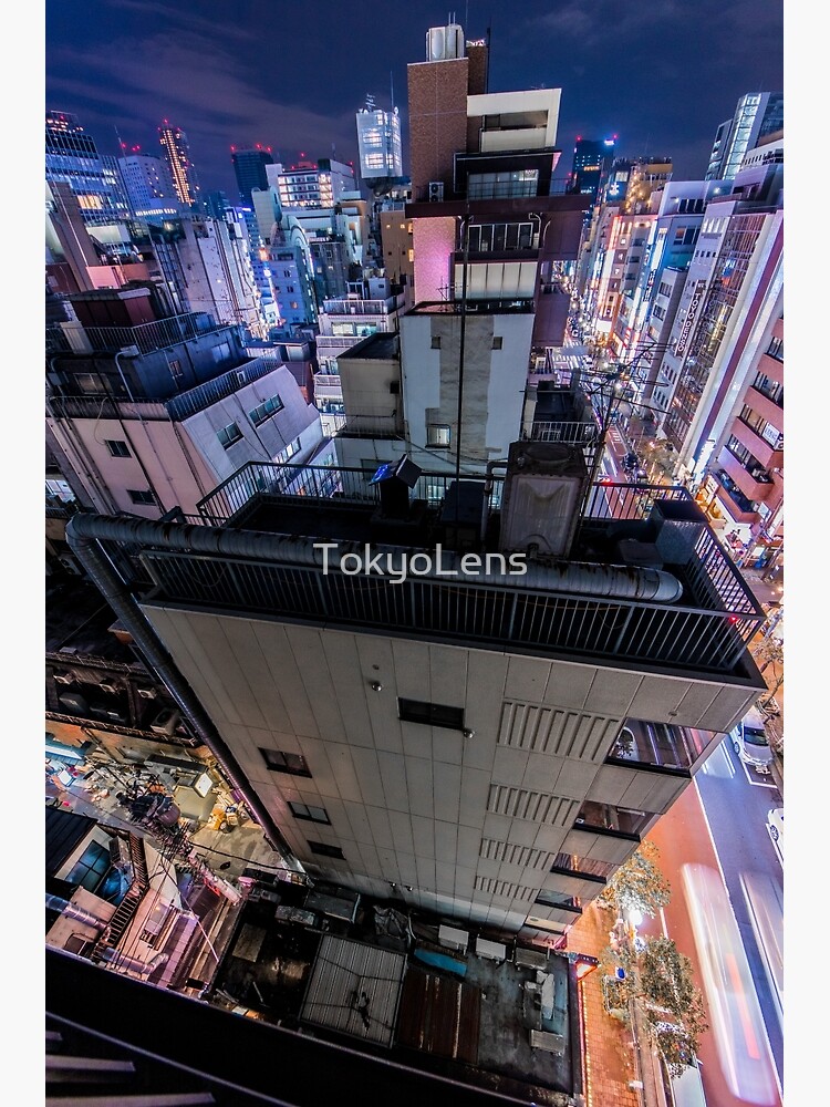 Tokyo Rooftop View Premium Matte Vertical Poster
