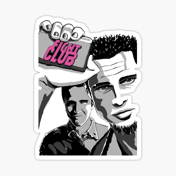 "Fight club" Sticker for Sale by DrawingFilms | Redbubble