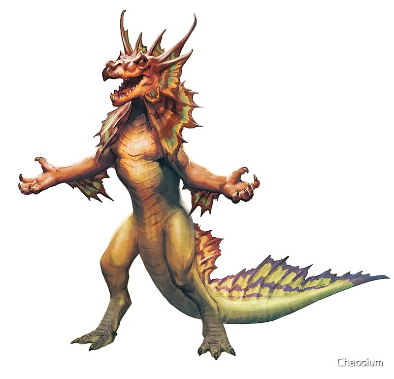 "Dragonewt Tailed Priest by Cory Trego-Erdner" by Chaosium | Redbubble