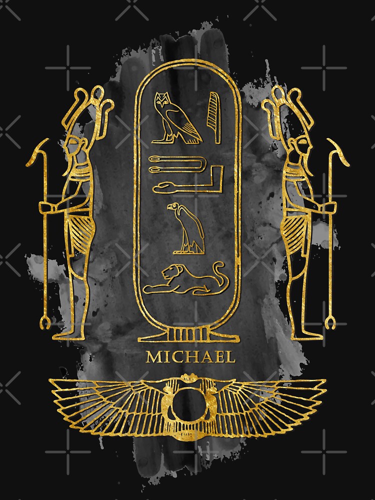 "your name in old Egyptian hieroglyphics symbols - MICHAEL" Essential T ...
