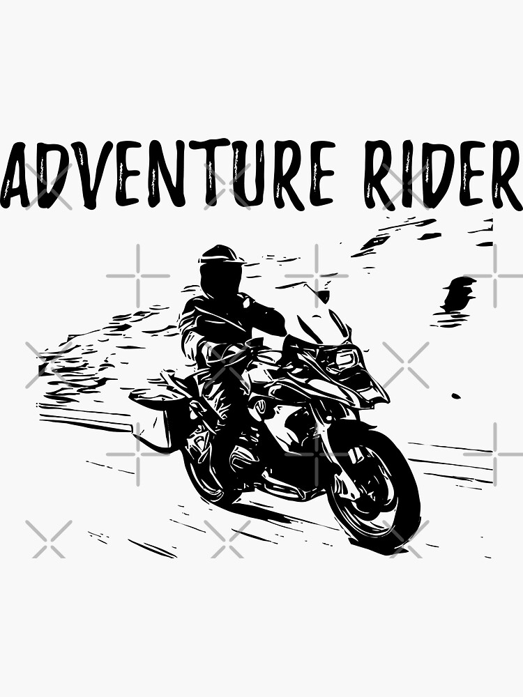 "Adventure Rider Motorcycle Dirtbike Camping" Sticker for Sale by ...