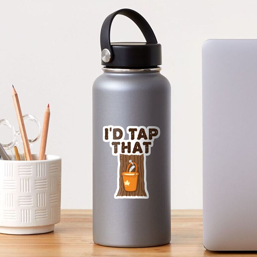 "Maple Syrup Tree I'd Tap That" Sticker for Sale by jaygo | Redbubble