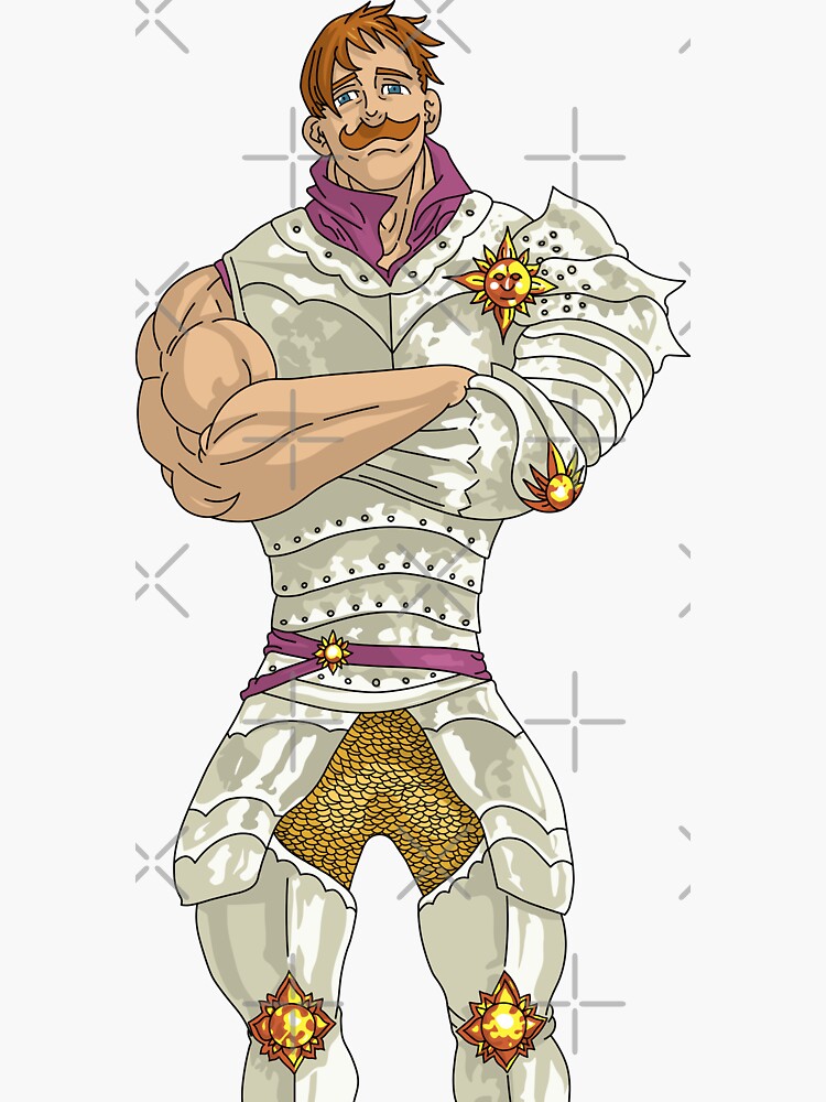 "Escanor " Sticker for Sale by katelin1 | Redbubble