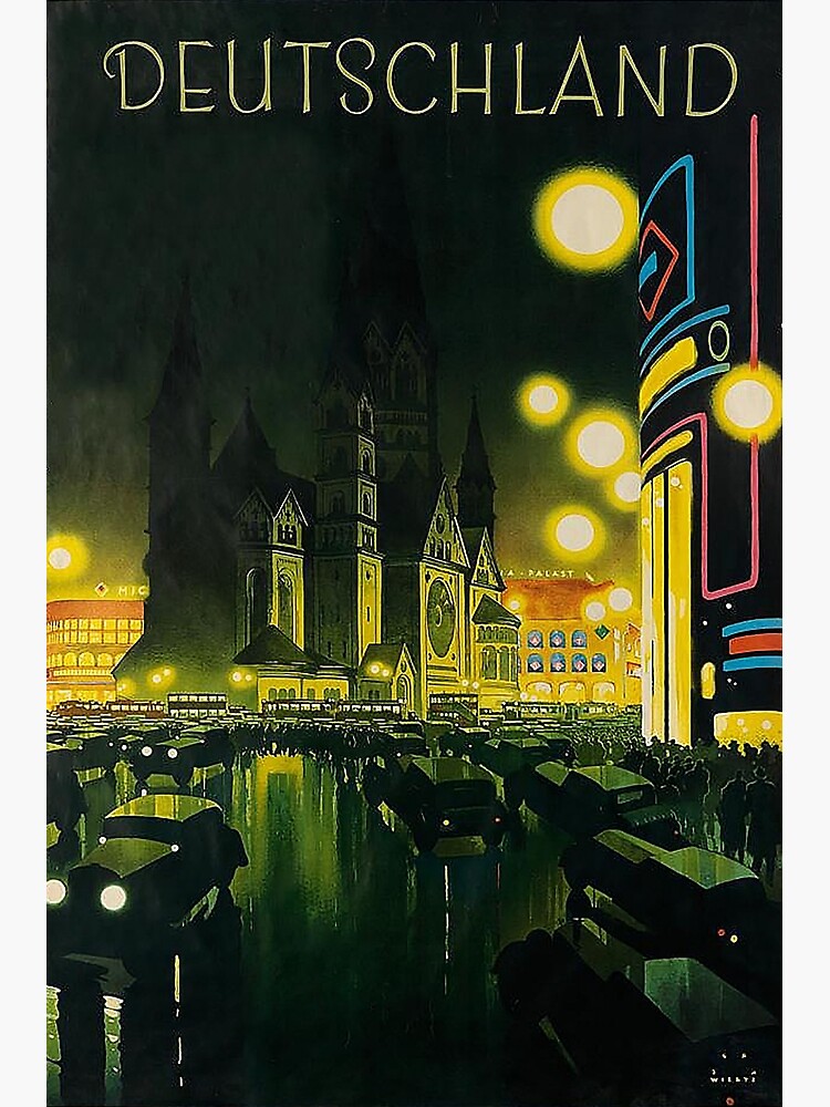 "Berlin at Night 1939, by Jupp Wiertz" Poster by edsimoneit | Redbubble