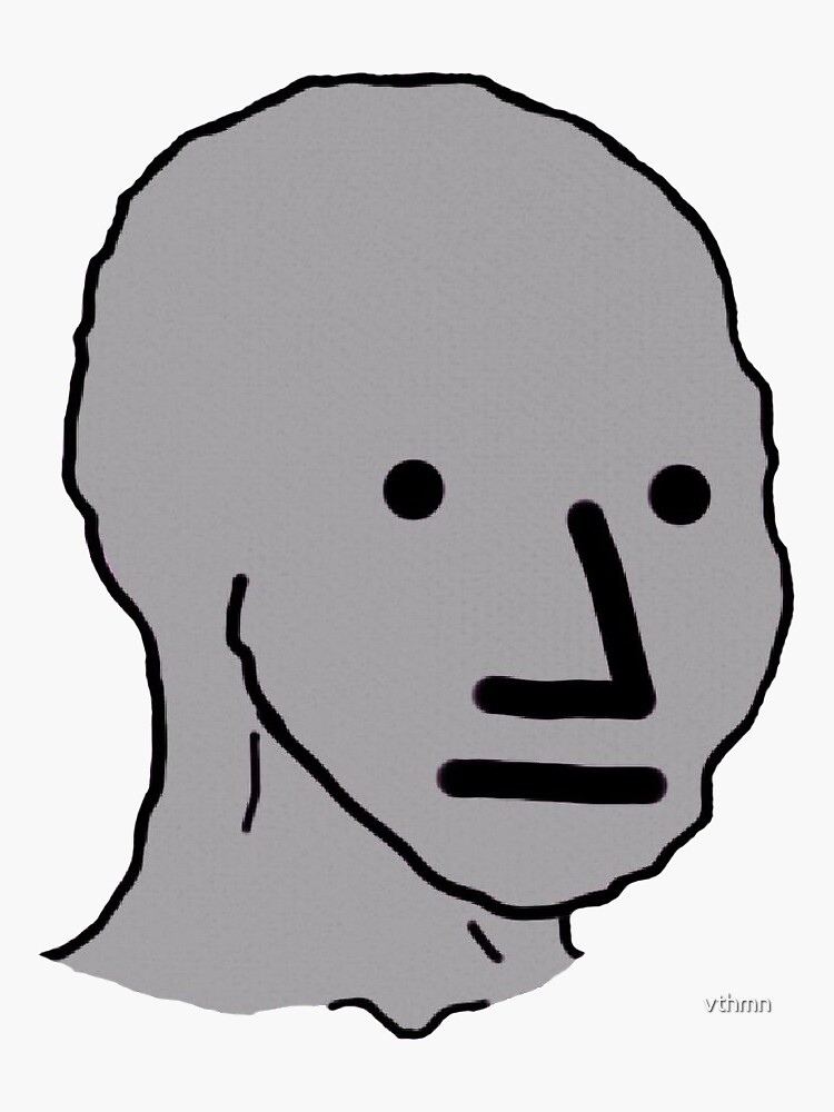 "NPC" Sticker for Sale by vthmn | Redbubble