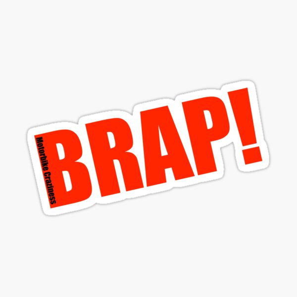 "BRAP! - Motorbike Craziness" Sticker for Sale by MCYouTube | Redbubble