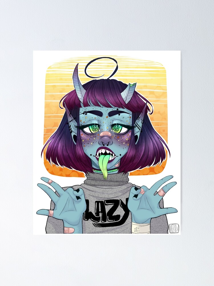 "Soft gore demon girl" Poster by PoliteLilHerb | Redbubble