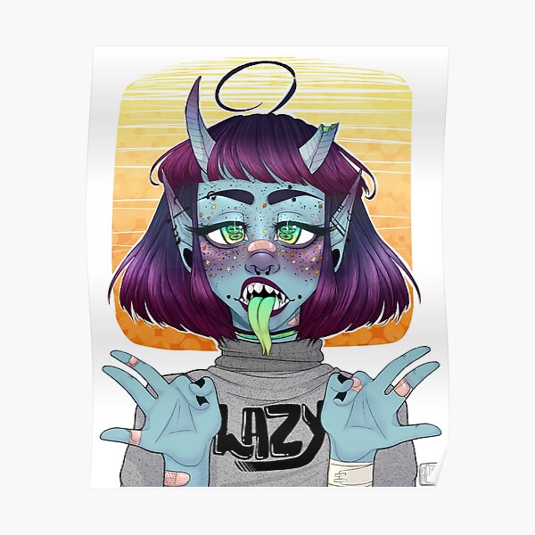 "Soft gore demon girl" Poster by PoliteLilHerb | Redbubble