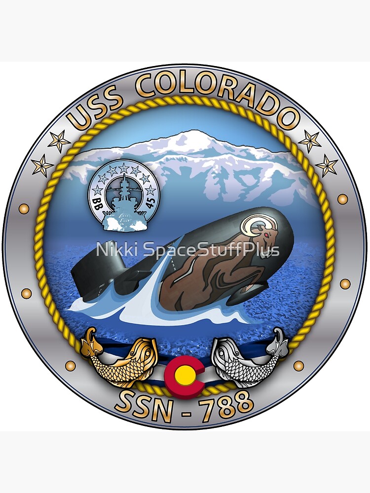 "SSN-788 USS Colorado Crest" Poster for Sale by Nikki SpaceStuffPlus ...
