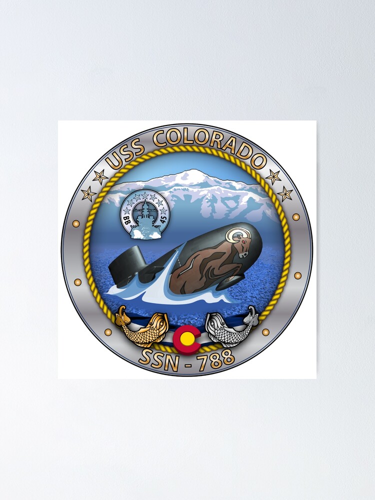 "SSN-788 USS Colorado Crest" Poster for Sale by Nikki SpaceStuffPlus ...