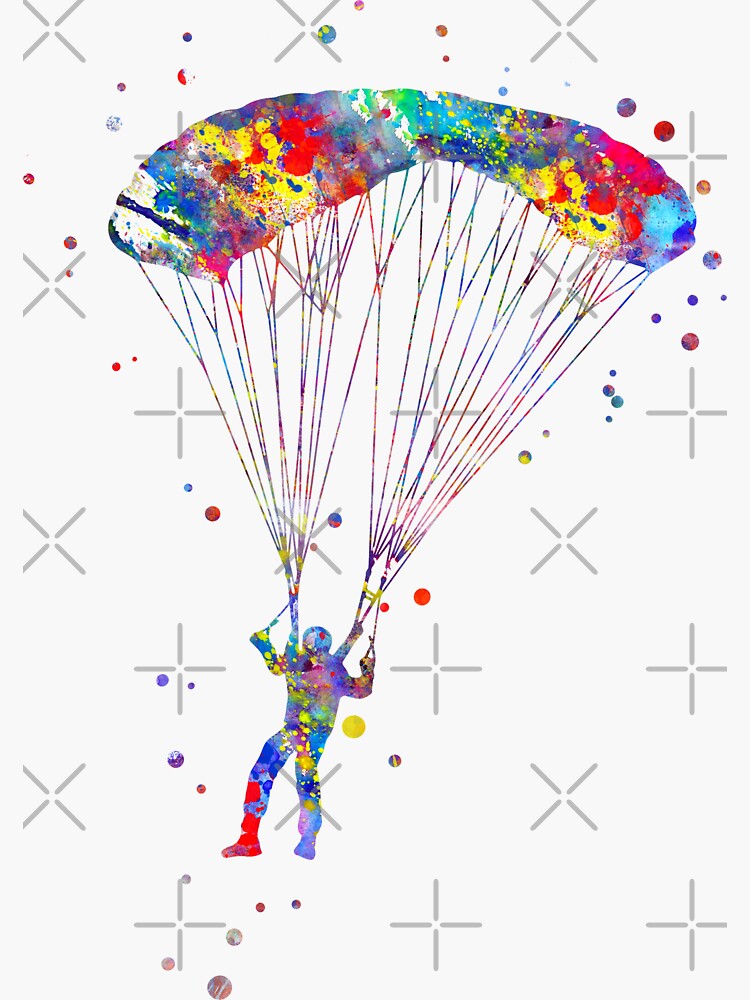 "Paraglider flying, extreme air sport" Sticker for Sale by ...