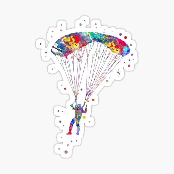 "Paraglider flying, extreme air sport" Sticker for Sale by ...